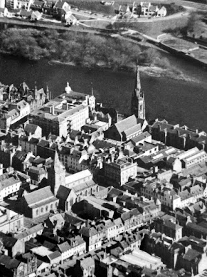 Tour Scotland: Old Aerial Photograph Of Perth Perthshire Scotland