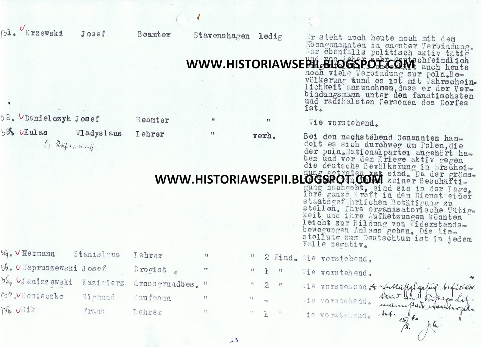 Wirtualne Muzeum. Historia w sepii. : Listy proskrypcyjne dla okręgu ...