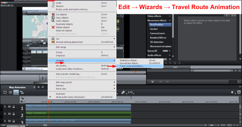 How To Do a Travel Route Animation in Magix Movie Edit Pro Plus [Video]