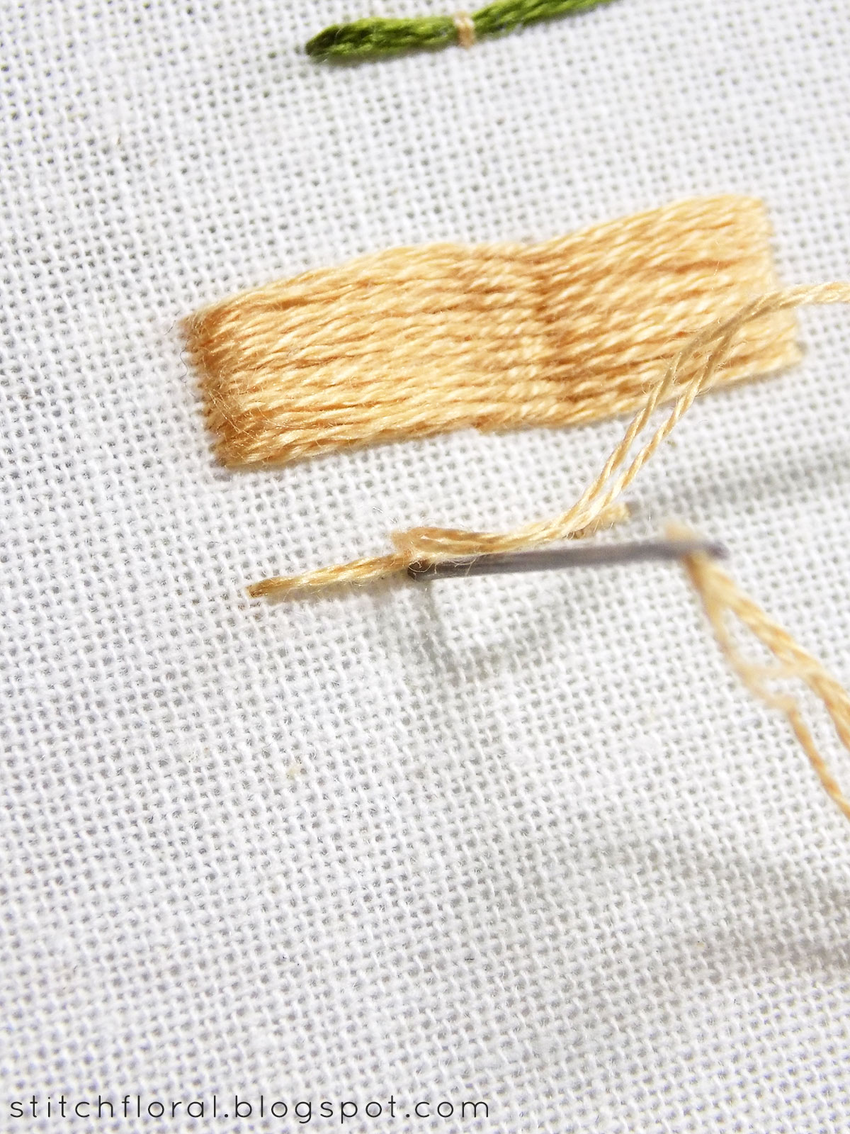 Couching techniques: basic, trailing, Roumanian & Bokhara - Stitch Floral