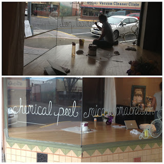 The Farrier's Daughter: Rustic Spa Inspired Window Display for Salon Mecca