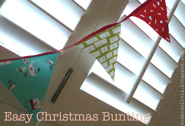 Modern Olivia: Easy Christmas Bunting + mini tutorial