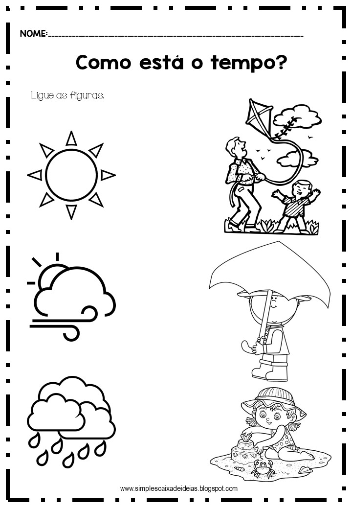 Atividade Sol E Chuva Educação Infantil - Cultura Notícias