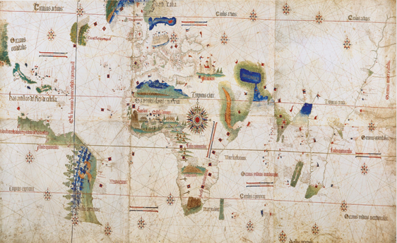 Pelos Mares das Especiarias...: Planisfério de Cantino