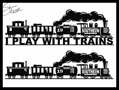 Scrollsaw Workshop: "I play with trains" Scroll Saw Pattern.