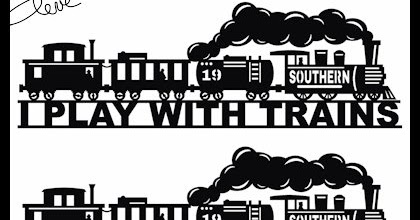 Scrollsaw Workshop: "I play with trains" Scroll Saw Pattern.