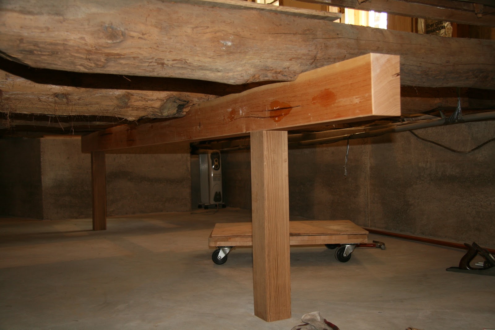 An Old Farm: Installing a Big Beam