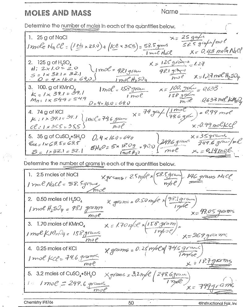 Moles And Mass Worksheet Chemistry If8766 Page 50 Answers Worksheet Works moles-and-mass-worksheet-chemistry-if8766-page-50-answers-worksheet-works
