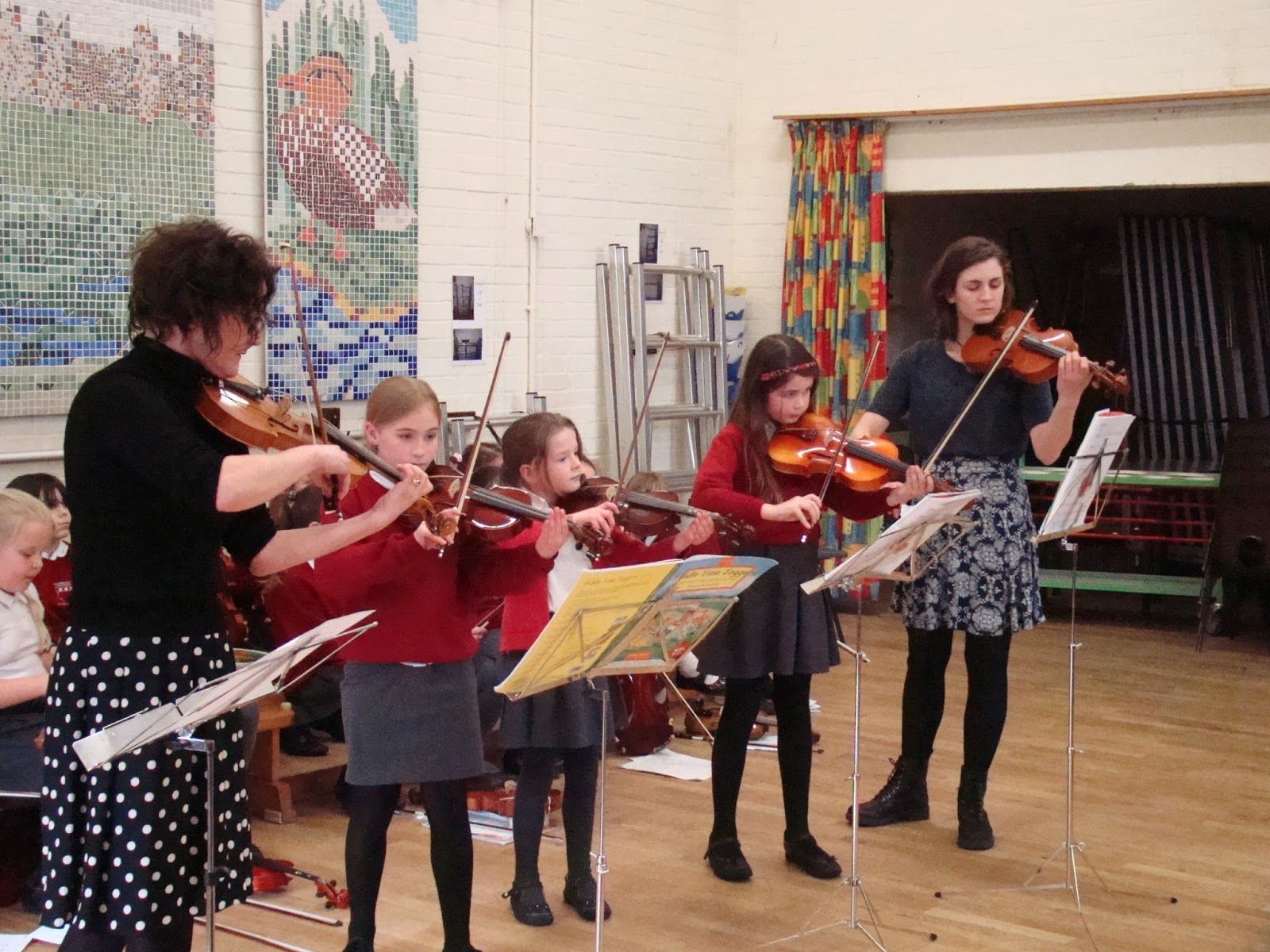 Hitcham's Blog: Mrs Fell and her 27 violinists WOW us all!