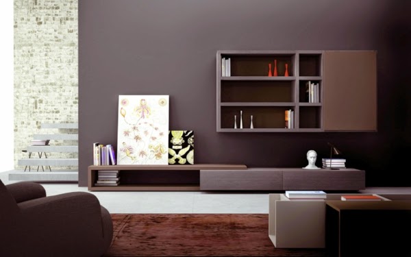 Salas con color chocolate - Colores en Casa