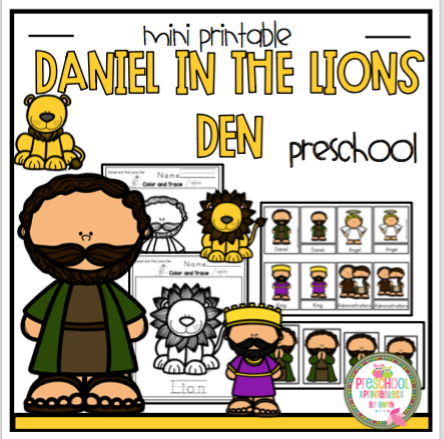 Free Daniel in the Lions Den Mini Printable ~ Preschool Printables
