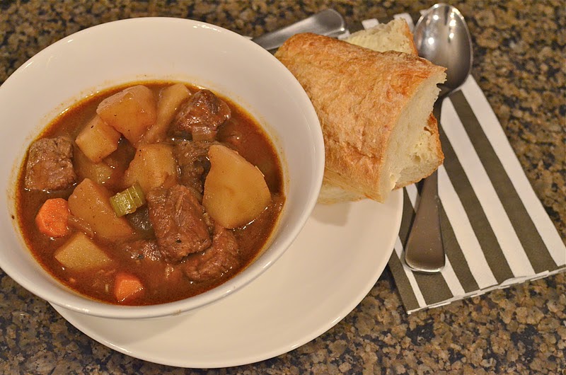 Fancy Napkin: .Mom's Slow Cooker Stew.