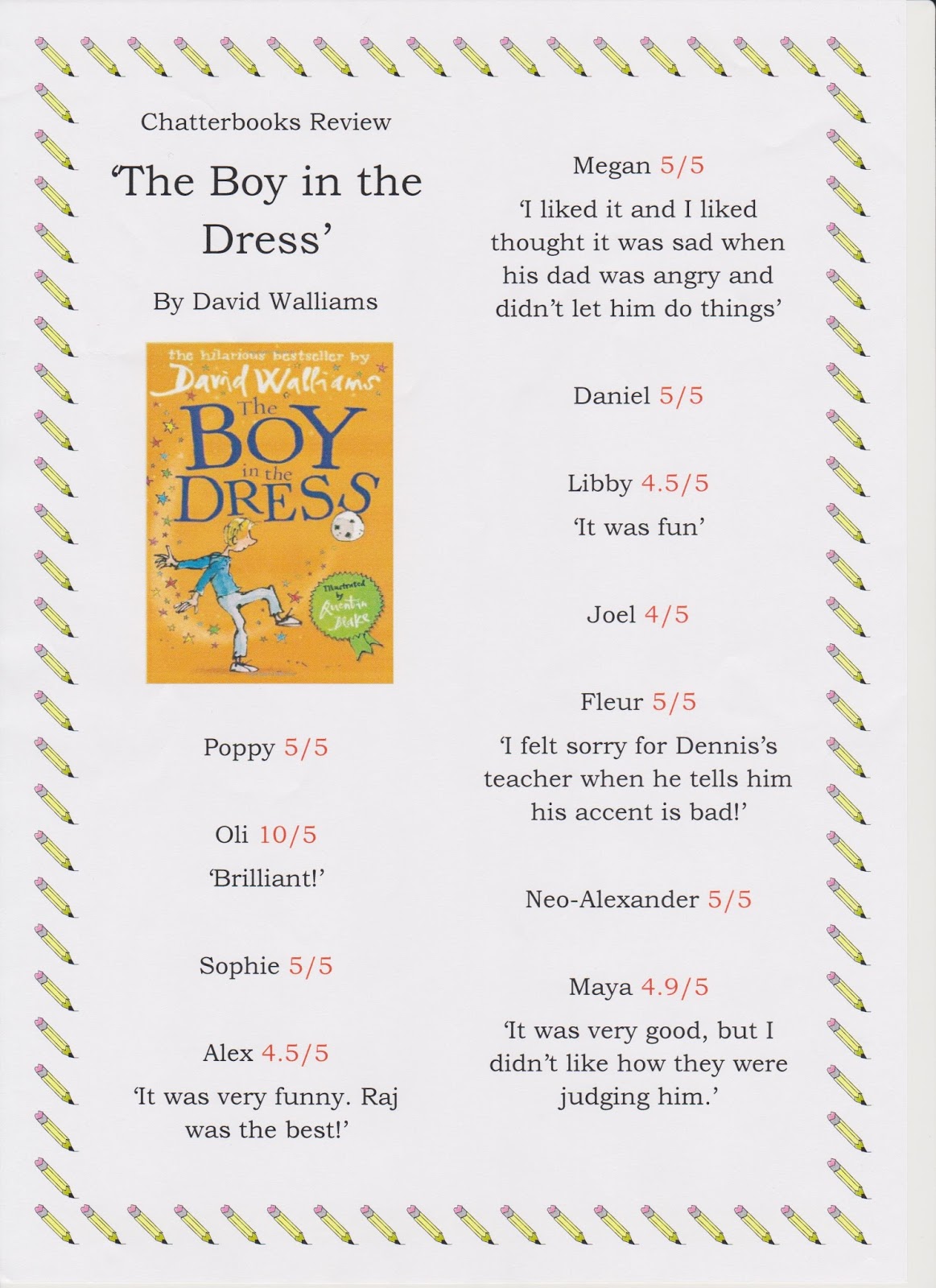 Surrey Libraries' Chatterbooks: Top ratings for David Walliams' ‘The ...