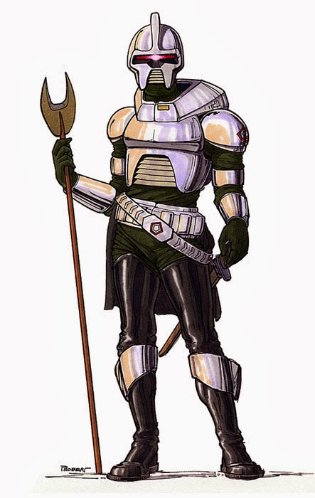 Blind Cylon BATTLESTAR GALACTICA Concept Art by Andrew Probert