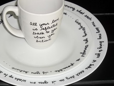 Allred Design Blog: Inspired by Pinterest: Writing on Dishes with Sharpies
