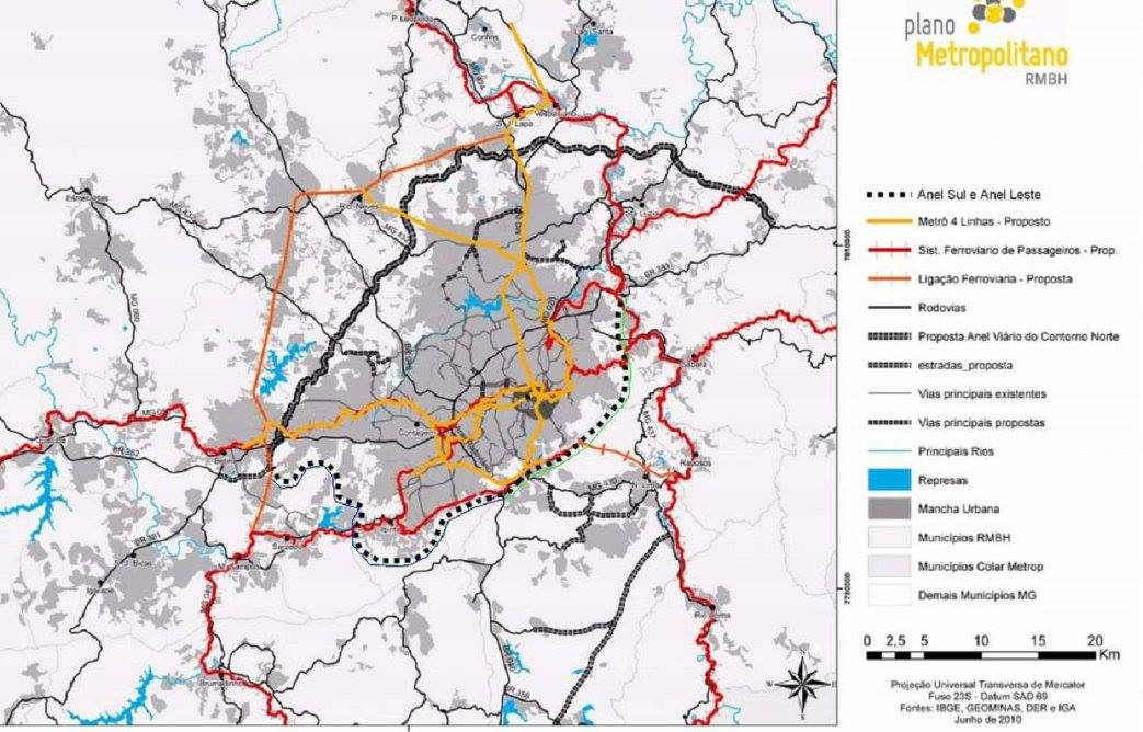 Algumas curiosidades sobre a RMBH,colar metropolitano e seu entorno