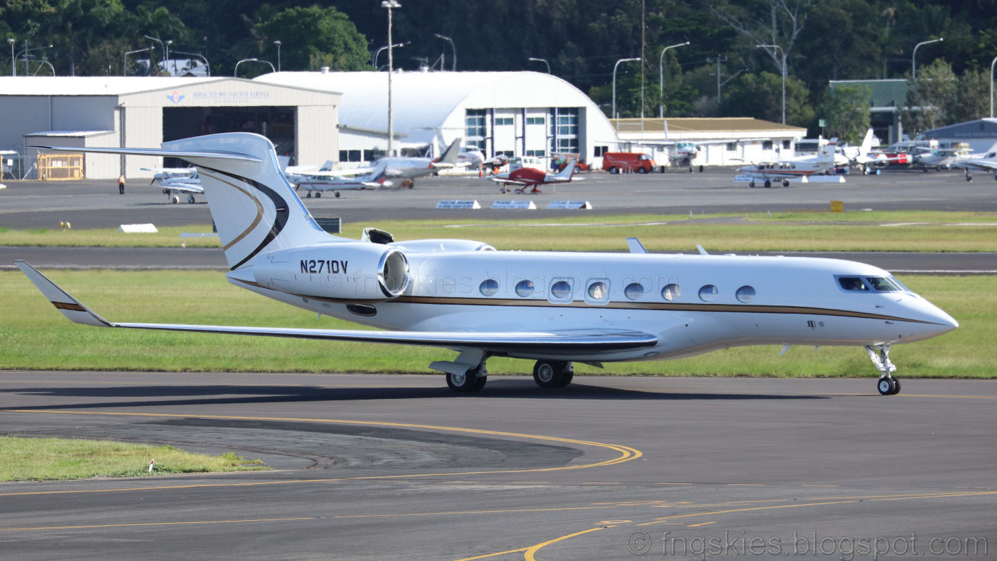 Far North Queensland Skies: Poplar Glen LLC Gulfstream 650 N271DV departs