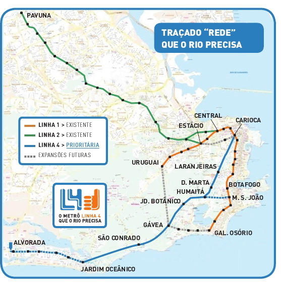 GÁVEA NOS TRILHOS: LINHA 4 DO METRO JÁ!