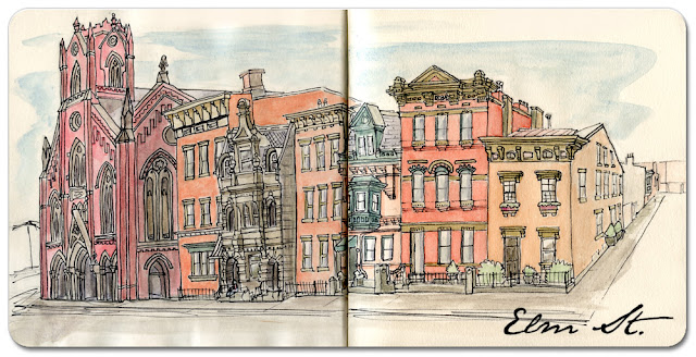Nessy Designs: Elm St., Cincinnati, OH - Sketch