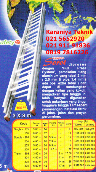 Tangga Lipat , sliding, Sorong Aluminium & Fiberglass : Tangga ...