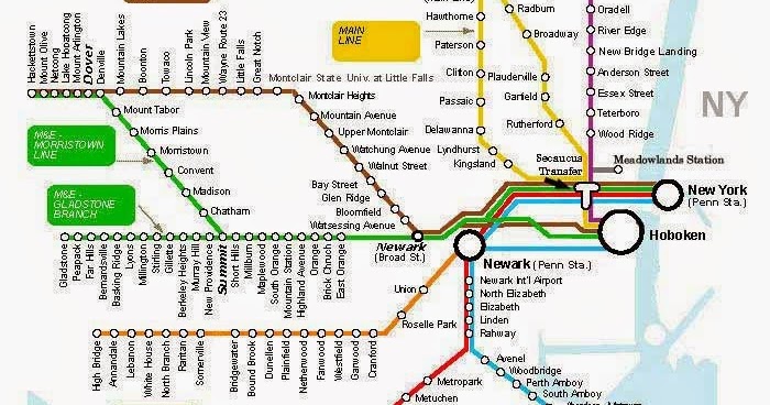 Maps of Newark New Jersey Train Lines - Free Printable Maps