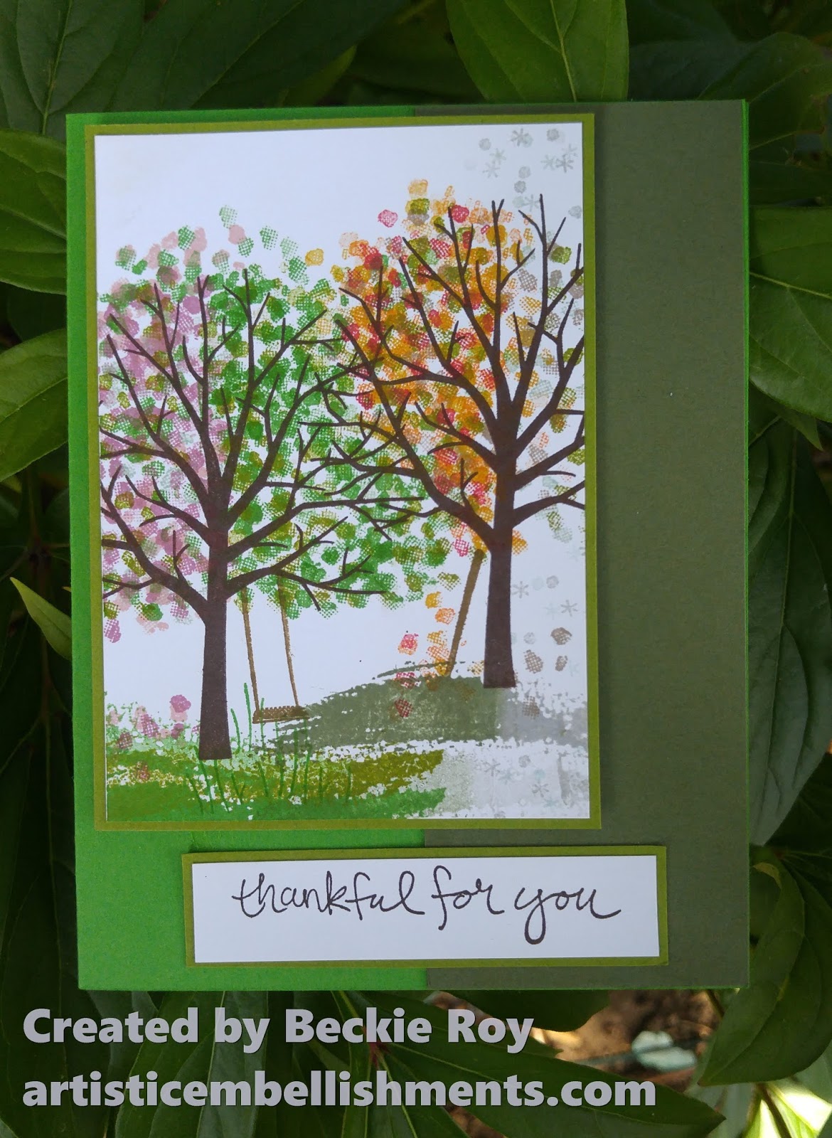 Artistic Embellishments: A "Sheltering Tree" for all seasons