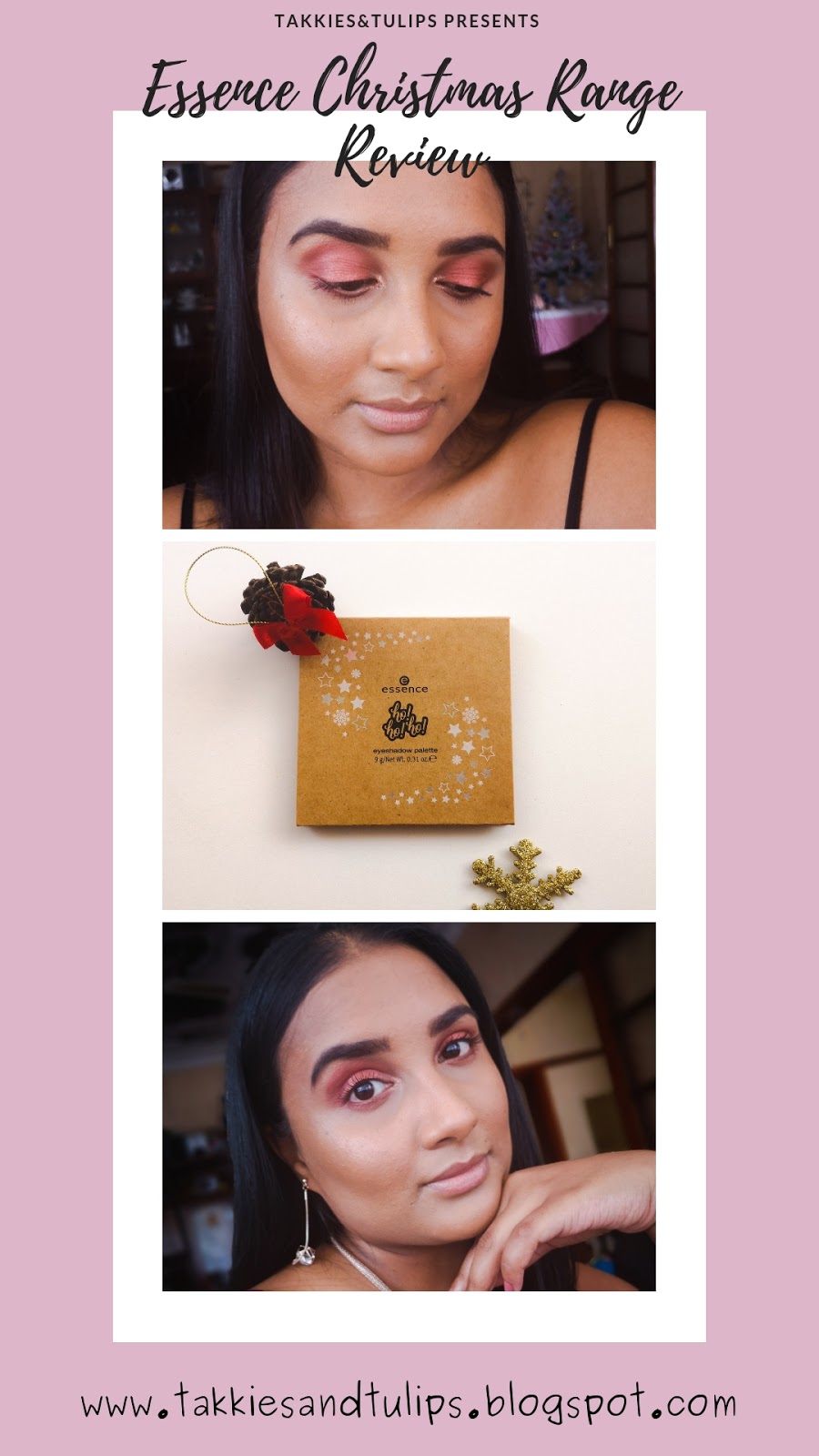 ESSENCE CHRISTMAS CAMPAIGN MAKEUP REVIEW - TAKKIES AND TULIPS