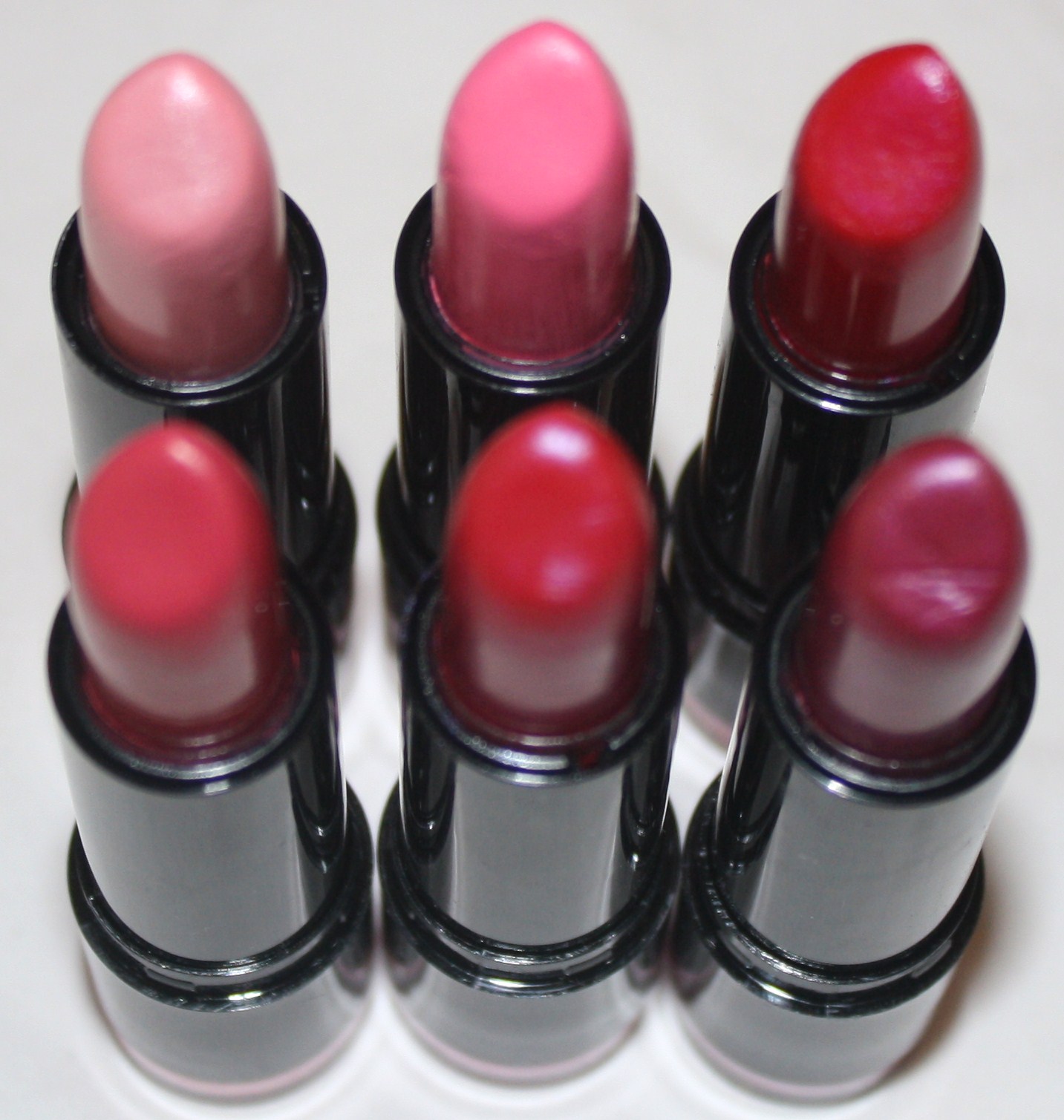 Miss Prissypants: Swatches: NYX Round Lipsticks - Pink
