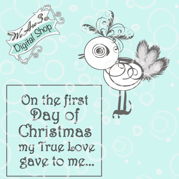 Grandma Bonnie's Place: We Are 3 Digital Paper- 12 Days of Christmas ...