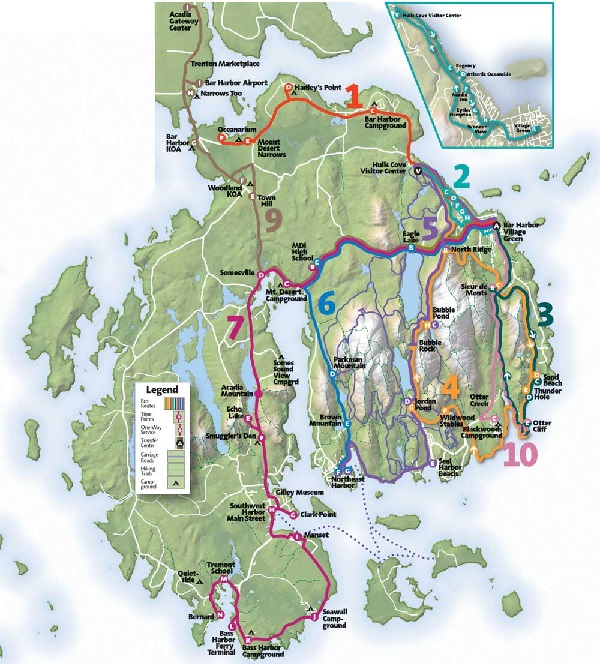 Acadia National Park (Bar Harbour) - chegando de navio!