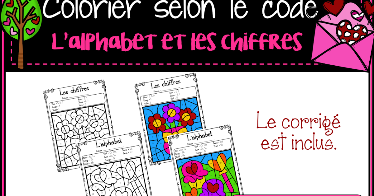 Ressources en français: ST-Valentin - coloriage magique par lettres et ...
