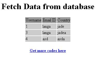fetching data from database ~ PinoySourceCode