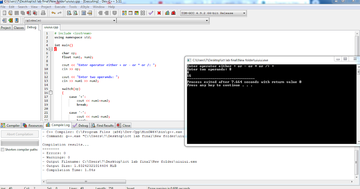Make A Simple Calculator In C Using Switch Statement Gb Tech