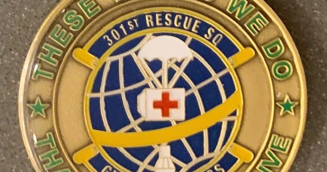 THE USAF RESCUE COLLECTION: USAF 301st RQS / First in Rescue Challenge Coin