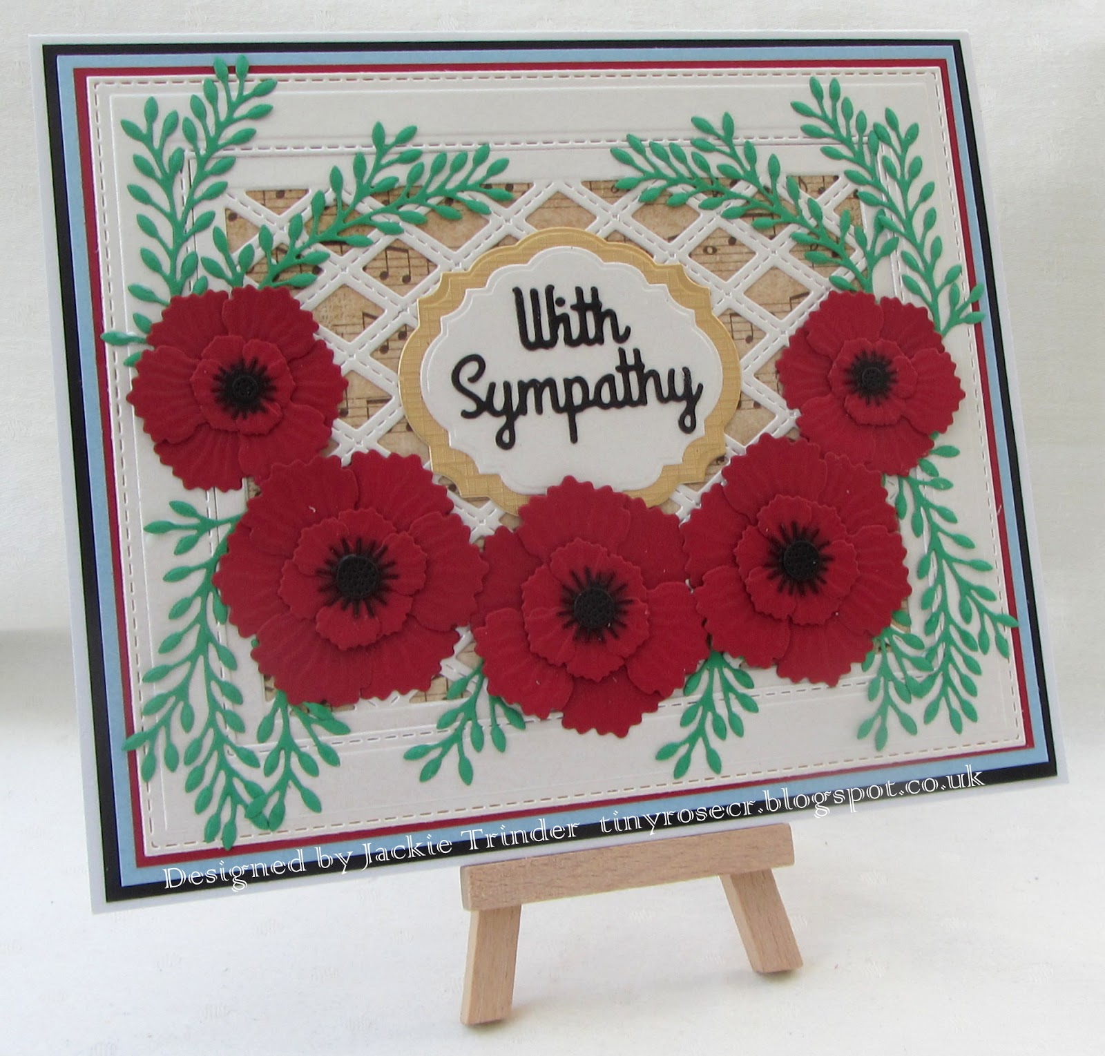 Tinyrose's Craft Room: Poppy Sympathy Card