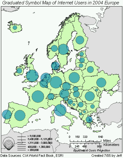 Maps on Maps on Maps: Proportional Circle Map- Range Graded Europe