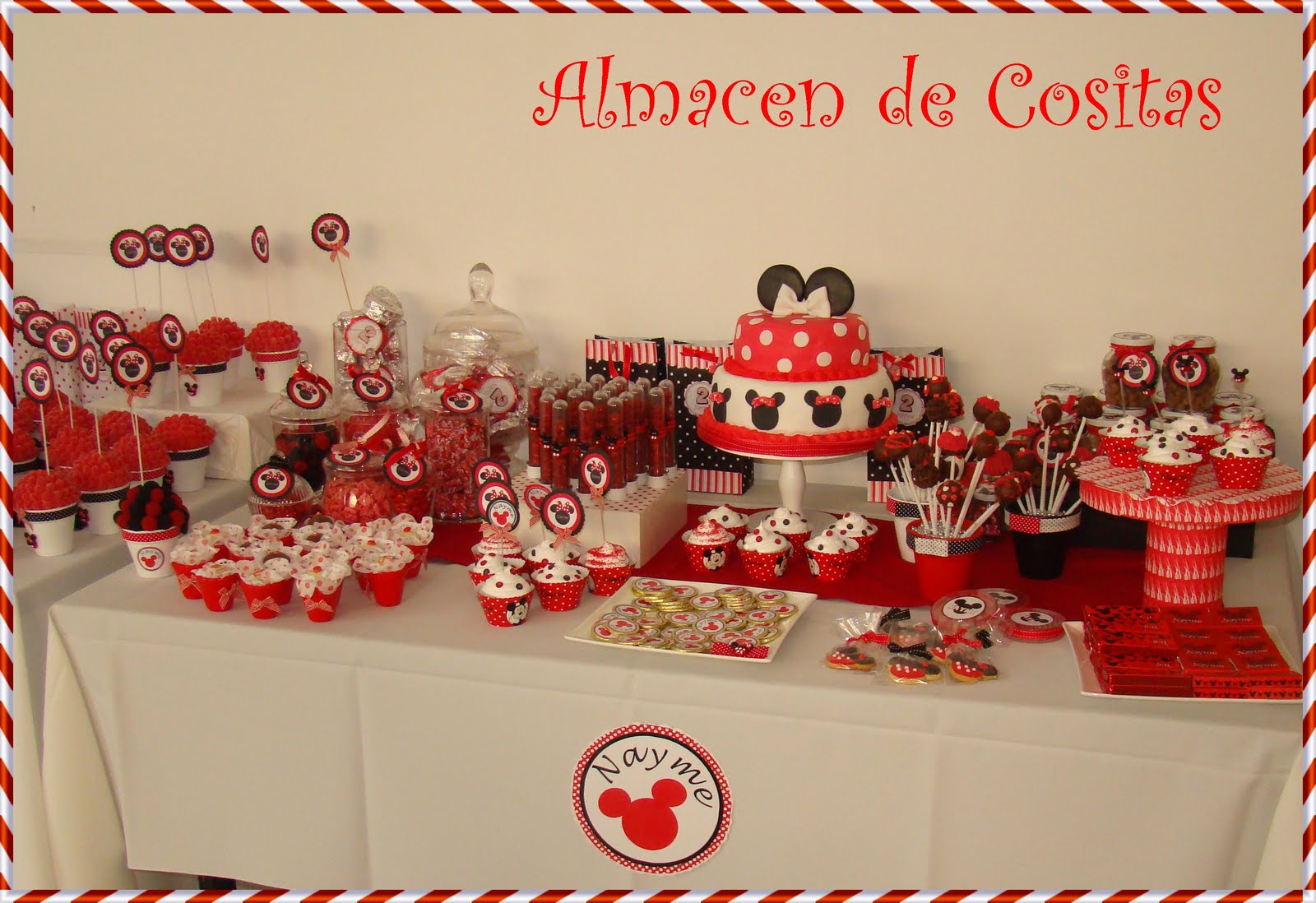 ALMACEN DE COSITAS: FIESTA TEMATICA MICKEY !!!!!!!! Rojo Blanco y Negro ...