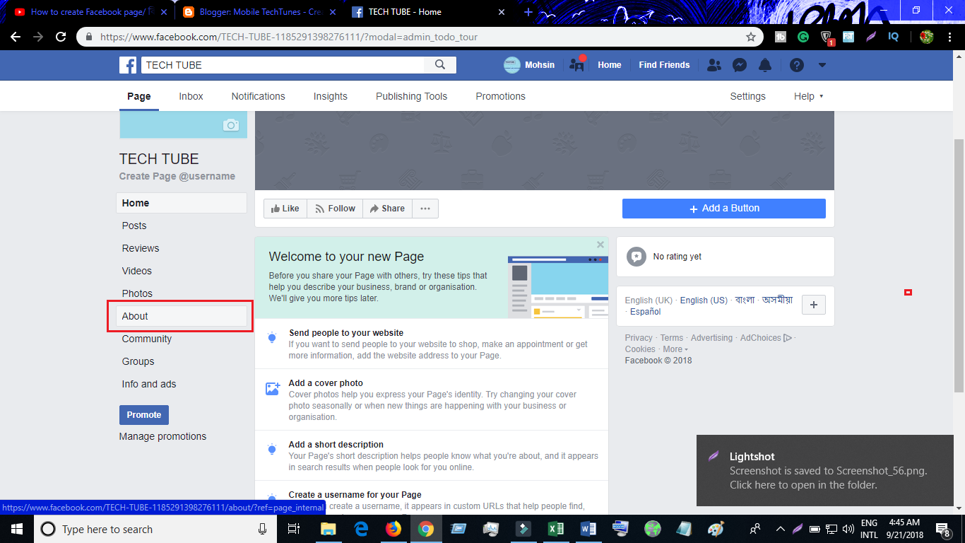 Mobile TechTunes: How to create Facebook page