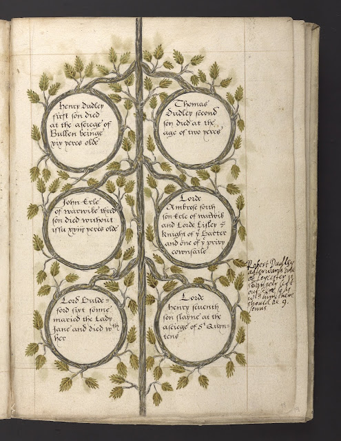 facsimilium: Genelogies of the Erles of Lecestre and Chester, 16th Century