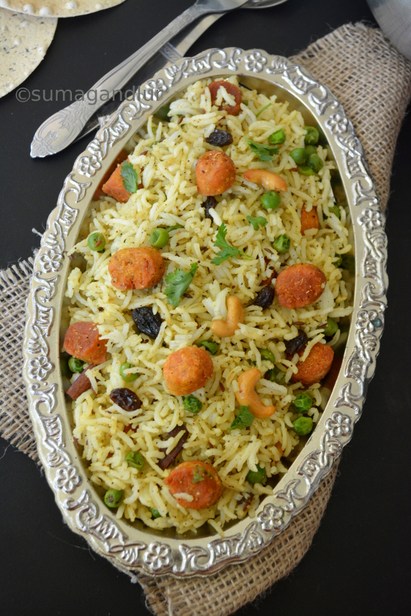 Veggie Platter: A - Z Rice Dishes ~ R for Ram Pulao / Rajasthani Gatta ...