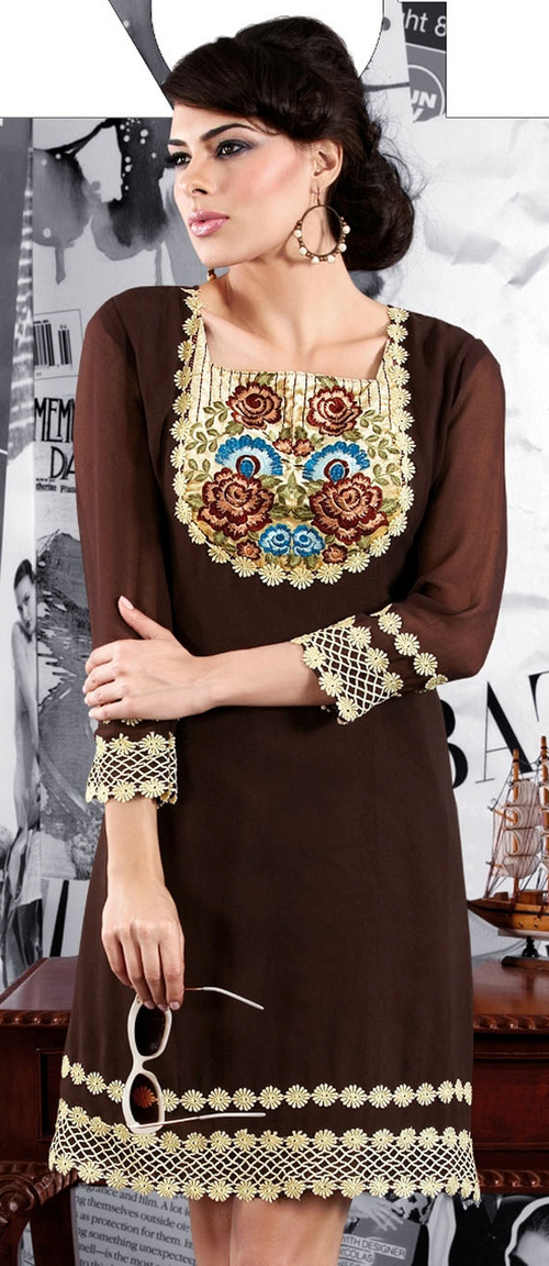 Fancy Party Wear Tunics | Embroidered Tunics Indian Designs 2013 - New ...