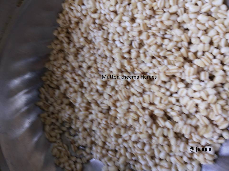 Cook Book Jaleela: How to Prepare Arabic Harees - Harees with Mutton Kheema