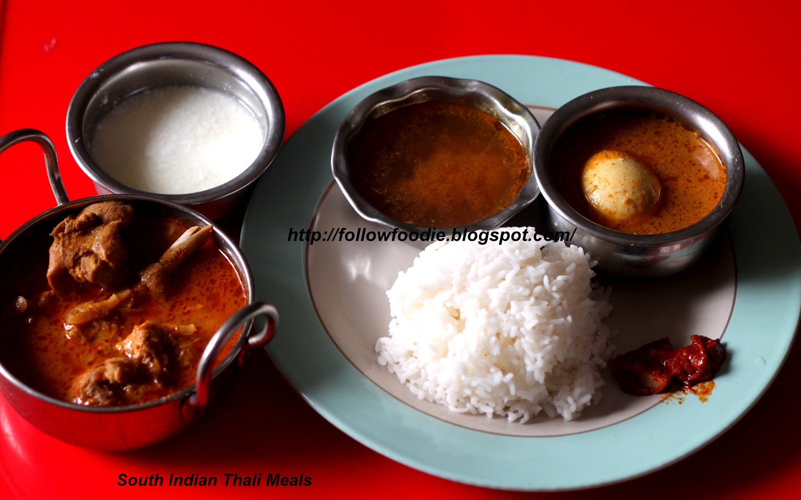 Follow foodie: South Indian Non vegetarian Thali meals / Party Menu