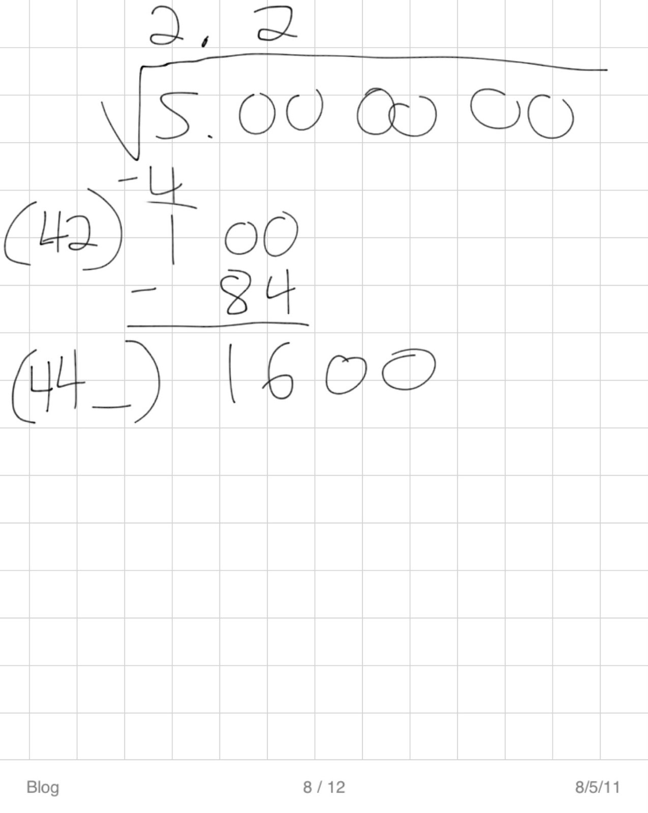 Educational Mathy Quirks: What's The Square Root Of Five?
