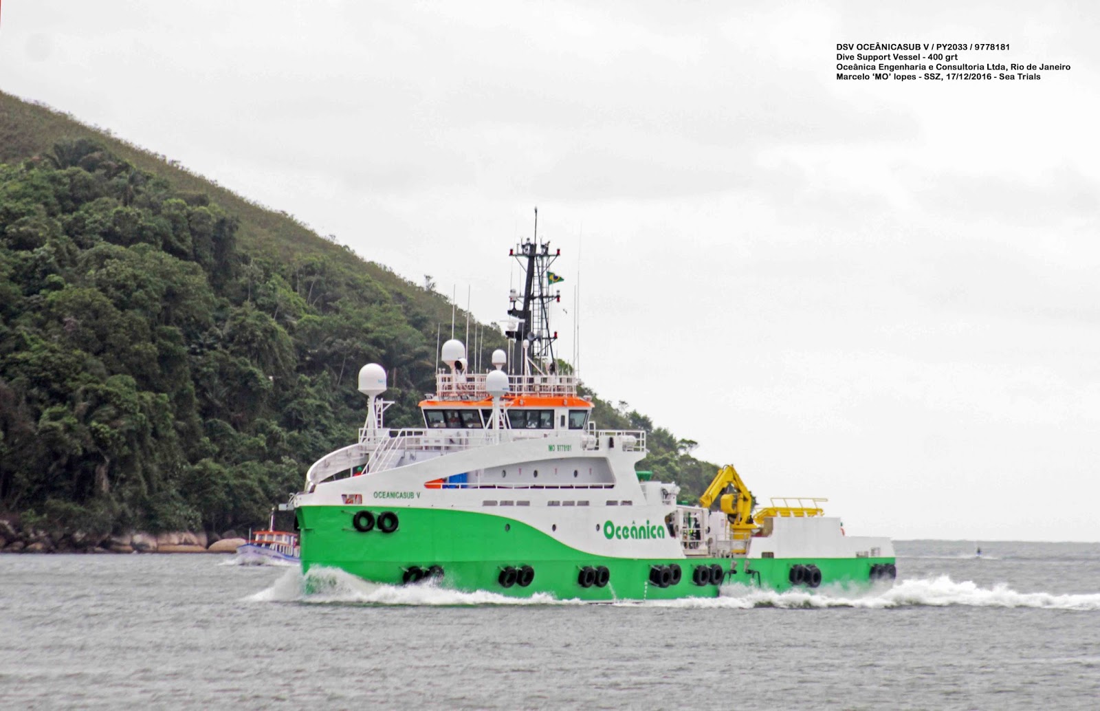 Santos Shiplovers: SDSV Oceânicasub V / PY2033 - Sea Trails prior ...