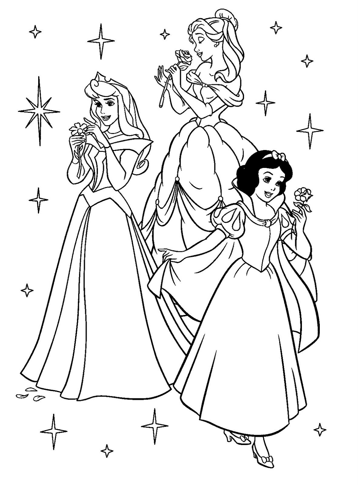 Desenhos Para Pintar: Colorir Princesas Disney pintar Princesas Disney