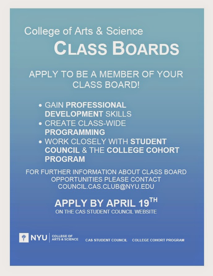 NYU CAS International Students: April 2015