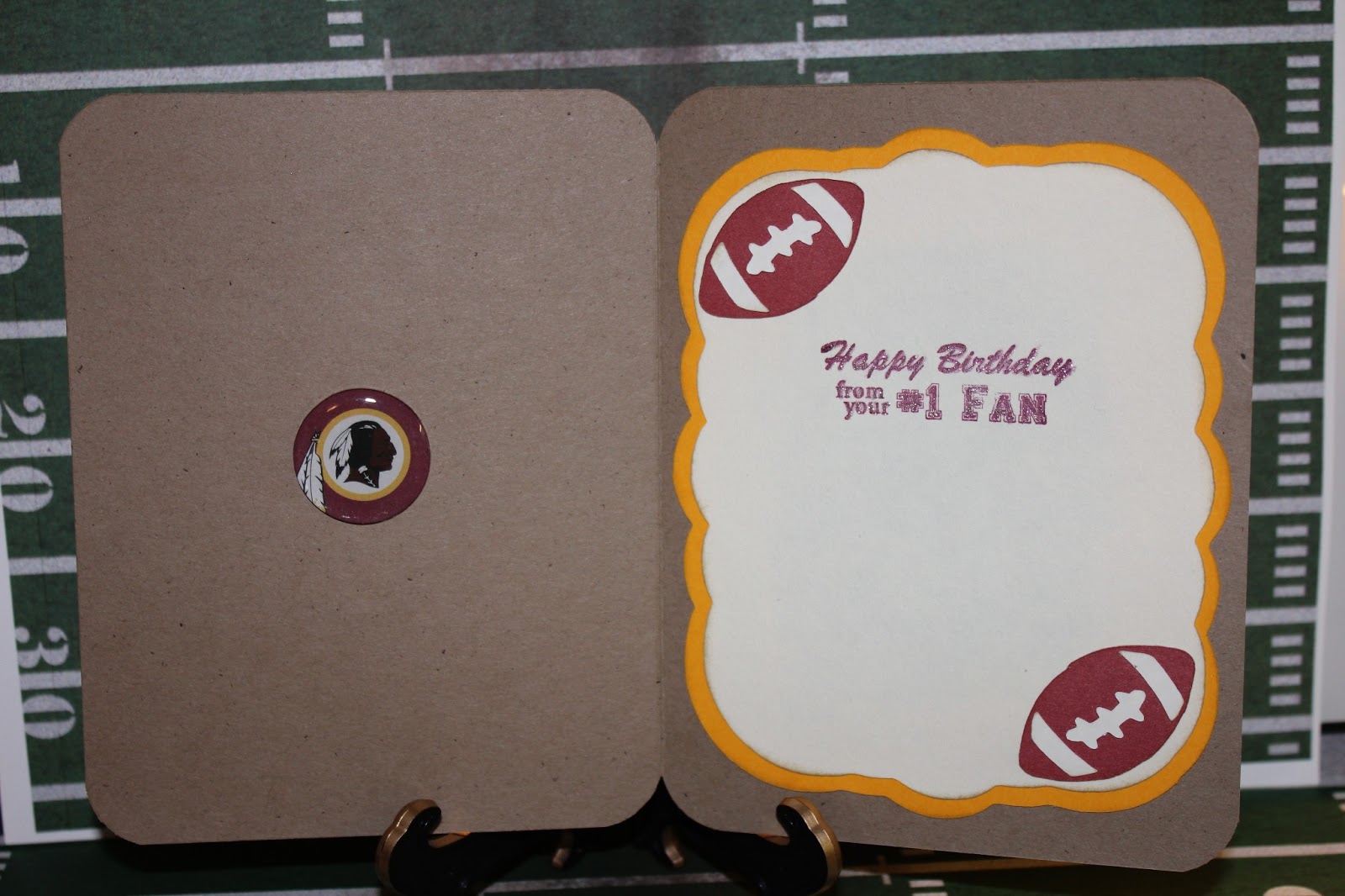 Crafting With Nana: Teddy Bear Parade Football Player Birthday Card