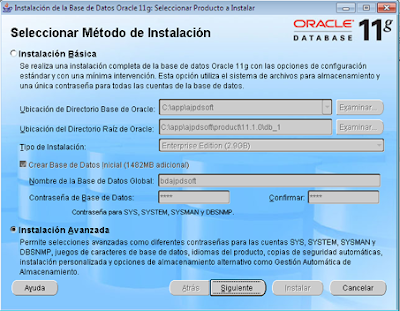 MANUALES DE INSTALACION DE GENERADORES DE BASE DE DATOS: GUIA DE INSTALACION DE ORACLE DATABASE ...