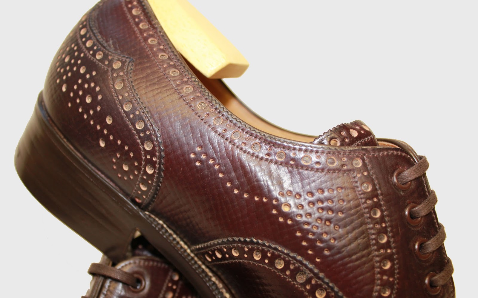The Shoe AristoCat: GJ Cleverley - Grained Cordovan Full brogue for the ...